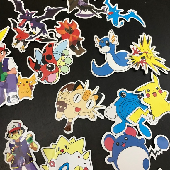 Office | 38 Pc Pokemon Go Pikachu Vinyl Stickers Bundle | Poshmark